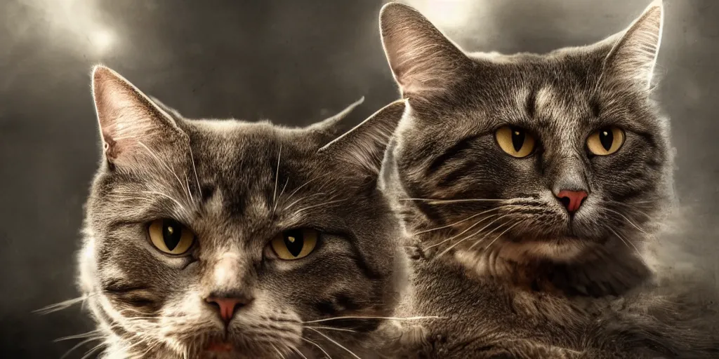 a cat as a knight templar, beautiful portrait photo, | Stable Diffusion ...