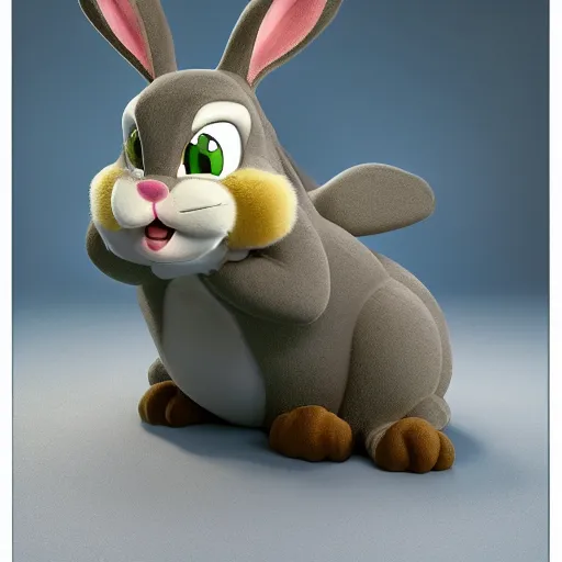 Big chungus, Obese Grey rabbit with a white belly, | Stable Diffusion ...