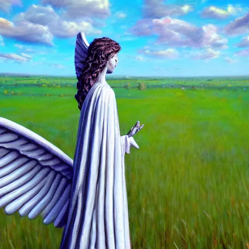 biblically accurate throne angel on a grassland, | Stable Diffusion ...