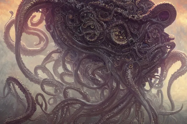 a lovecraftian portrait of cthulhu face of cosmic | Stable Diffusion | OpenArt