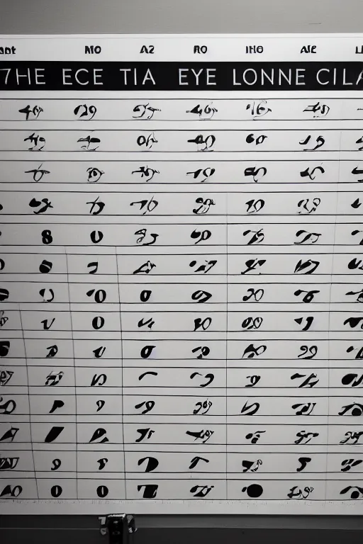 picture of an eye exam chart | Stable Diffusion | OpenArt