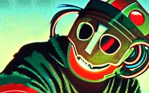 a still of the rapper MF DOOM in a studio ghibli | Stable Diffusion ...