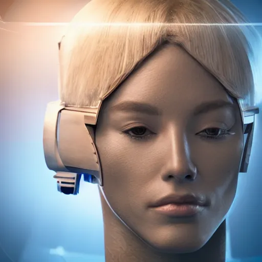 full body of a very pretty blond borg queen on a borg | Stable ...