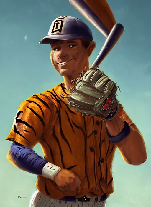 fursona portrait commission of a anthro tiger baseball | Stable ...