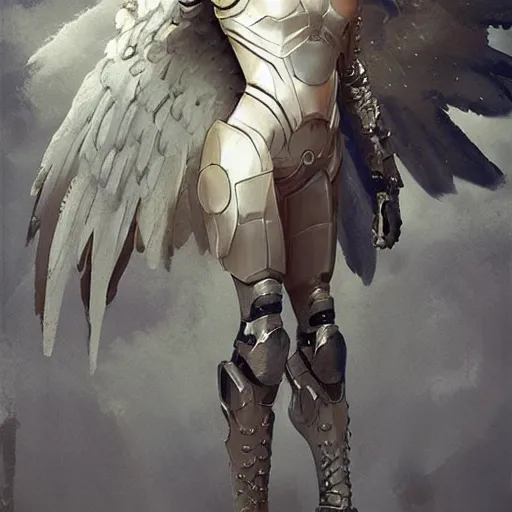 angel in well designed plastic armor, high tech, high | Stable ...