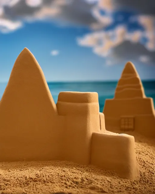 a detailed sandcastle in the shape of a large fork, | Stable Diffusion ...