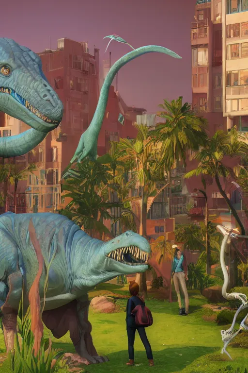 the sims 4 with dinosaurs Artstation disco elysium, | Stable Diffusion ...