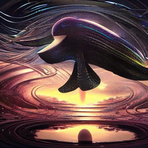fantasycore glitchcore orca. intricate abstract. | Stable Diffusion