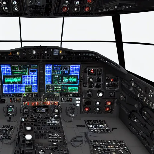 industrial spaceship cockpit with buttons and switches | Stable ...