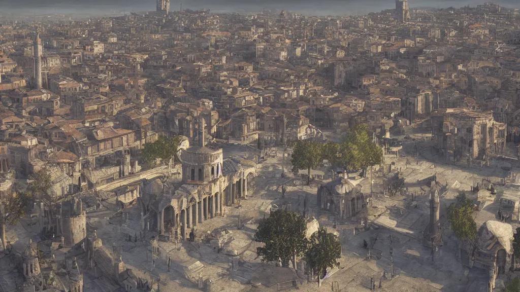3d rendering of the medieval city of Constantinople, | Stable Diffusion ...