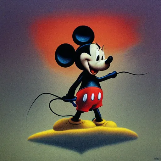 Mickey Mouse the destroyer of worlds in the style of | Stable Diffusion ...