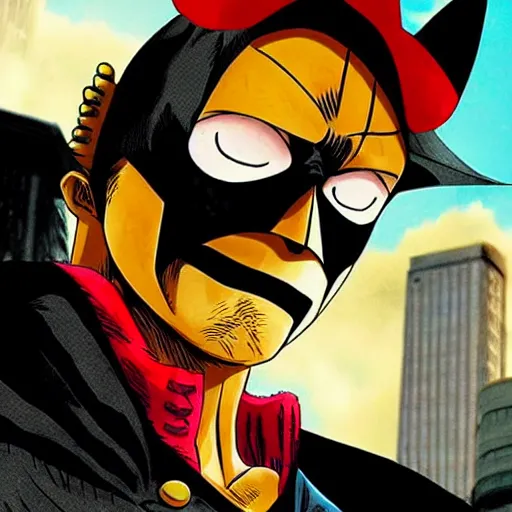 Luffy as The Batman | Stable Diffusion
