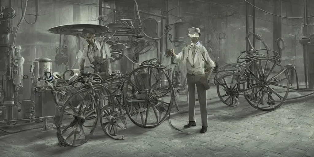 snake oil powered machine salesman, digital art, | Stable Diffusion ...