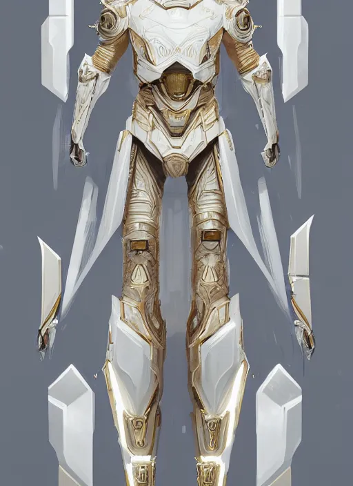 symmetry!! white armour, gold secondary, sci - fi, | Stable Diffusion | OpenArt