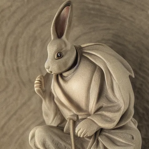 museum quality macro photograph of netsuke of a rabbit | Stable ...
