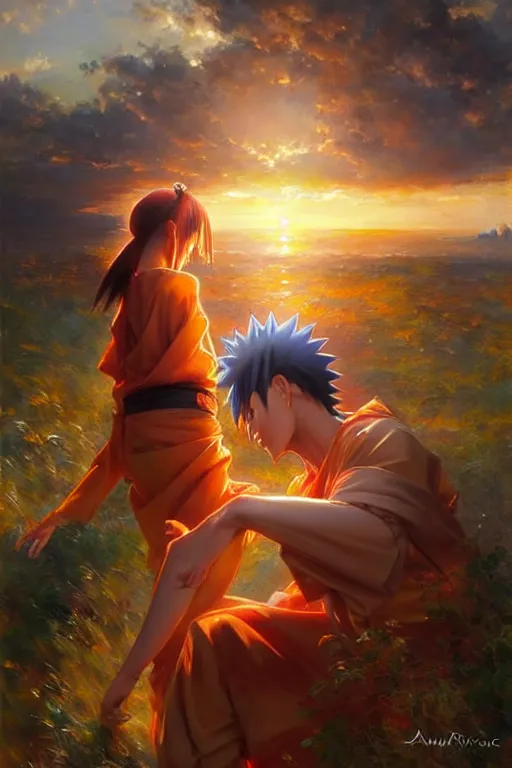 naruto sun lights, painting by daniel gerhartz, | Stable Diffusion ...