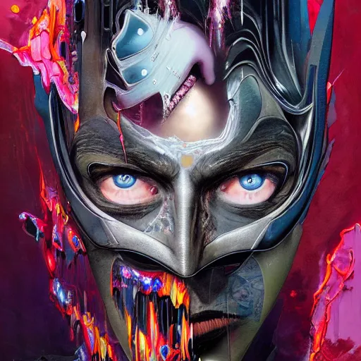 portrait of Batman, cameras, melting ,8k,by tristan | Stable Diffusion