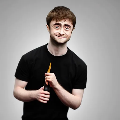 daniel radcliffe as a banana posing on a stage, ultra | Stable ...