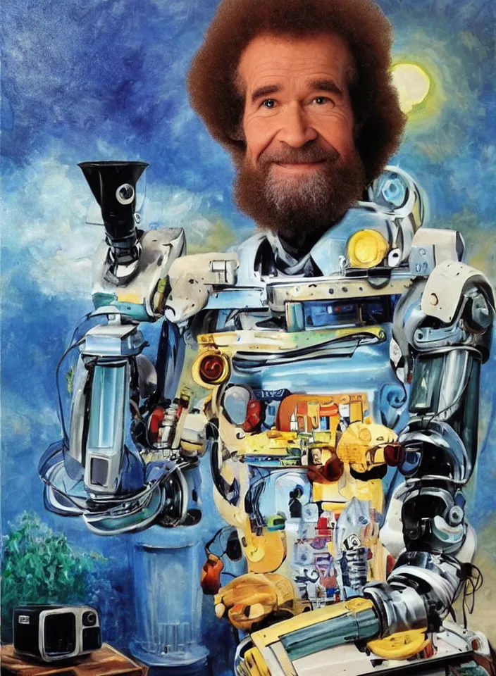 Robot Bob Ross | Stable Diffusion