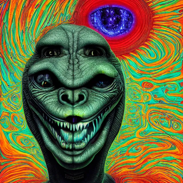 portrait screaming alien face ultra dimensional the | Stable Diffusion