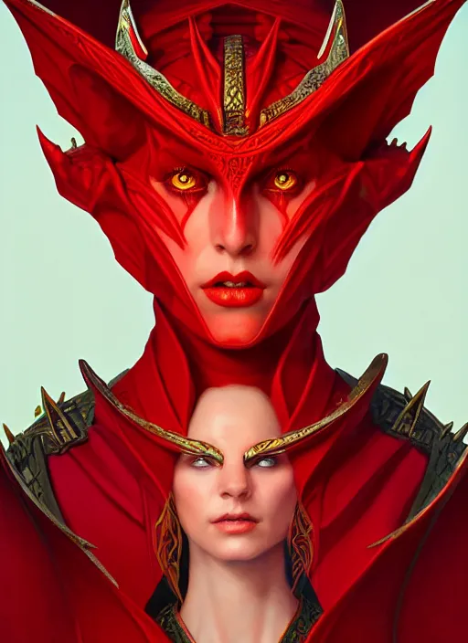 symmetry!! dungeons and dragons portrait of a red | Stable Diffusion ...