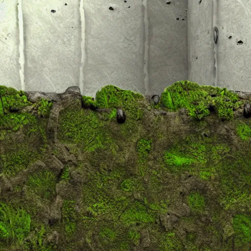 texture art of a grey mossy post-apocalyptic wall | Stable Diffusion