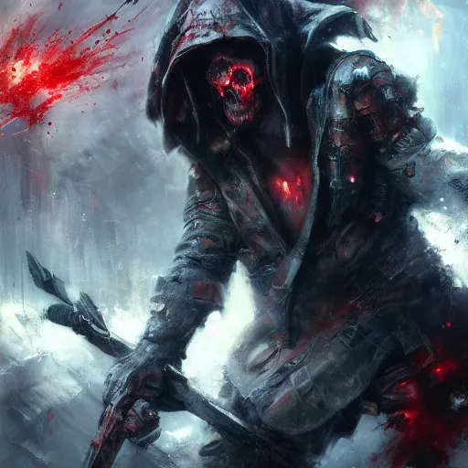 death ripper, epic scene, paint by Raymond Swanland | Stable Diffusion ...