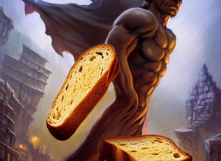 a single piece of toast shaped like a human with a | Stable Diffusion ...