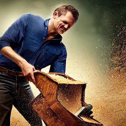 uhd photorealistic man diving into a wood chipper. | Stable Diffusion ...