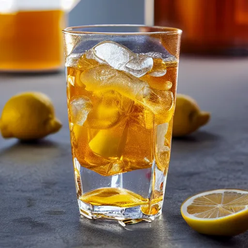 ice - t, iced tea glass with ice, golden hour, | Stable Diffusion | OpenArt