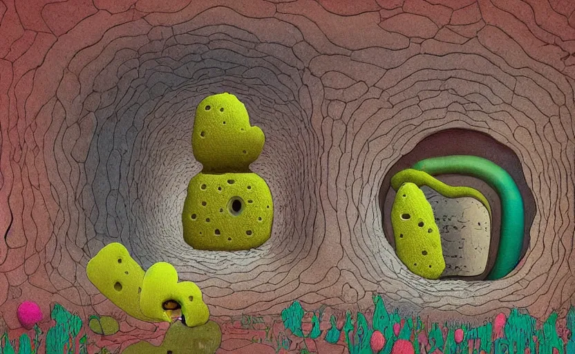liminal sponge with many tunnels inside each hole, | Stable Diffusion | OpenArt