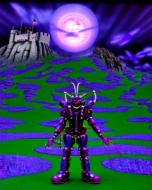 3 d render of cyborg demon jester standing in | Stable Diffusion | OpenArt