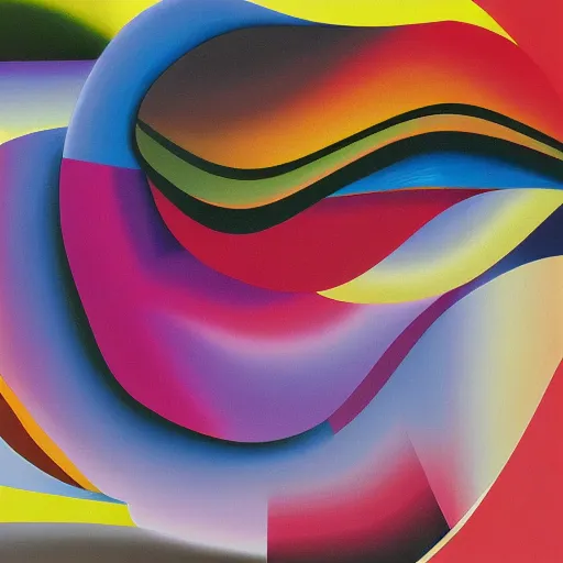 a painting of different colors and shapes on a wall, | Stable Diffusion