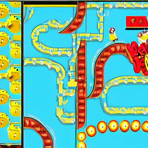 pac-man chasing donkey kong | Stable Diffusion | OpenArt
