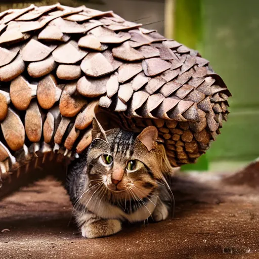 a Cat with the armor of a pangolin, national | Stable Diffusion | OpenArt