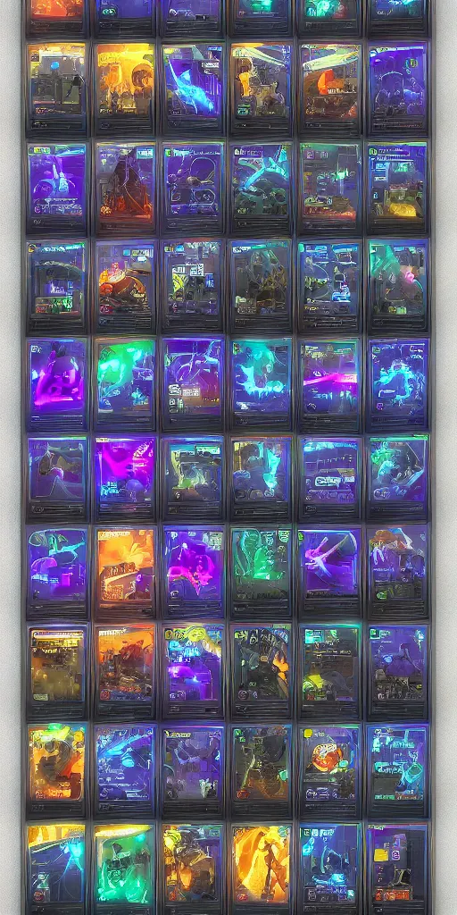 cyberpunk card display, futuristic mage, holo card, | Stable Diffusion ...