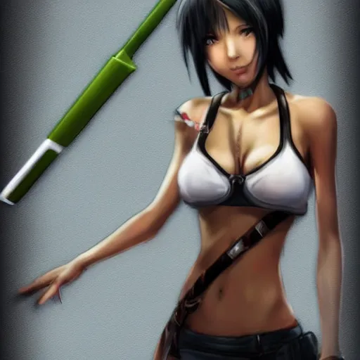 Yuffie Kisaragi, realistic | Stable Diffusion