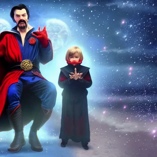 dr strange as a child sitting on santas lap, 4 k, | Stable Diffusion ...