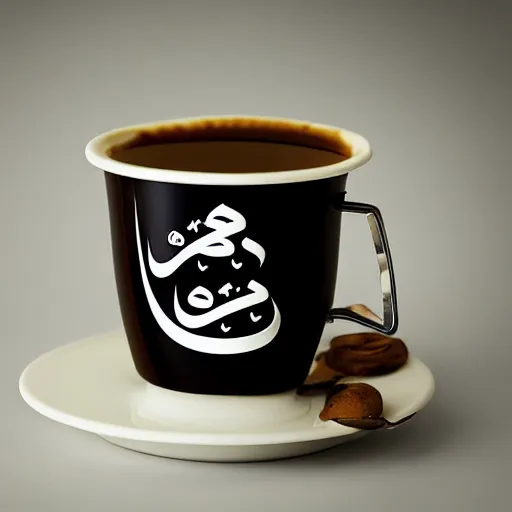arabic calligraphy coffee cup design, product | Stable Diffusion | OpenArt