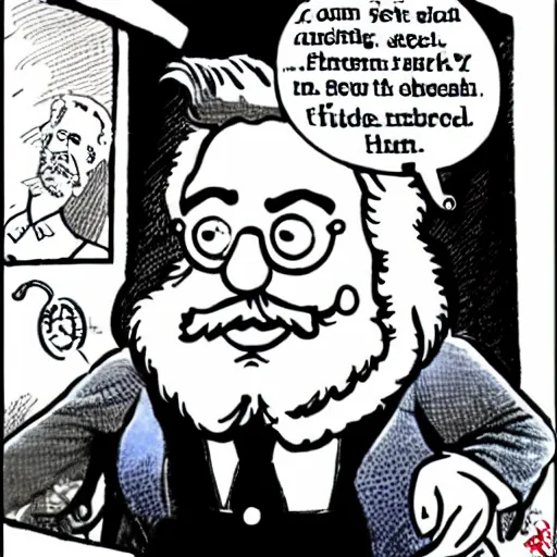 a cartoon about marx being too attractive, by ben | Stable Diffusion ...