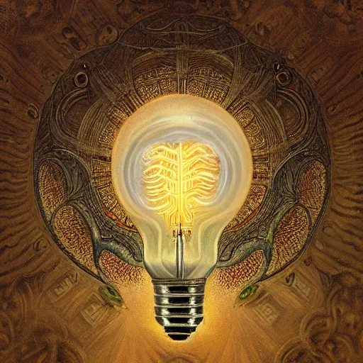 light bulb extremely detailed painting by Gerald Brom | Stable Diffusion