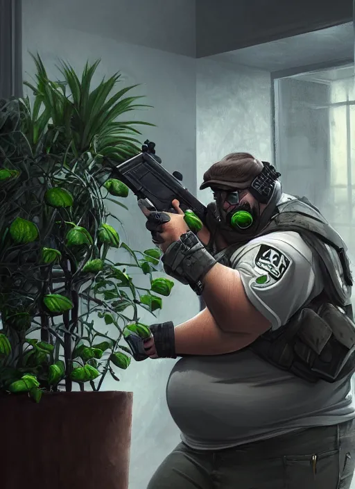 an incredibly fat counter - terrorist in csgo hiding | Stable Diffusion ...