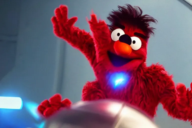 film still of Elmo as Tony Stark in Avengers Endgame, | Stable ...