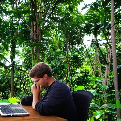 sad cordi coding java among the greenery | Stable Diffusion | OpenArt