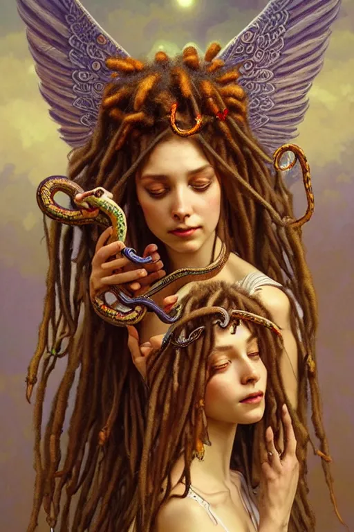 angels that look like hippies with dreadlocks dancing | Stable ...