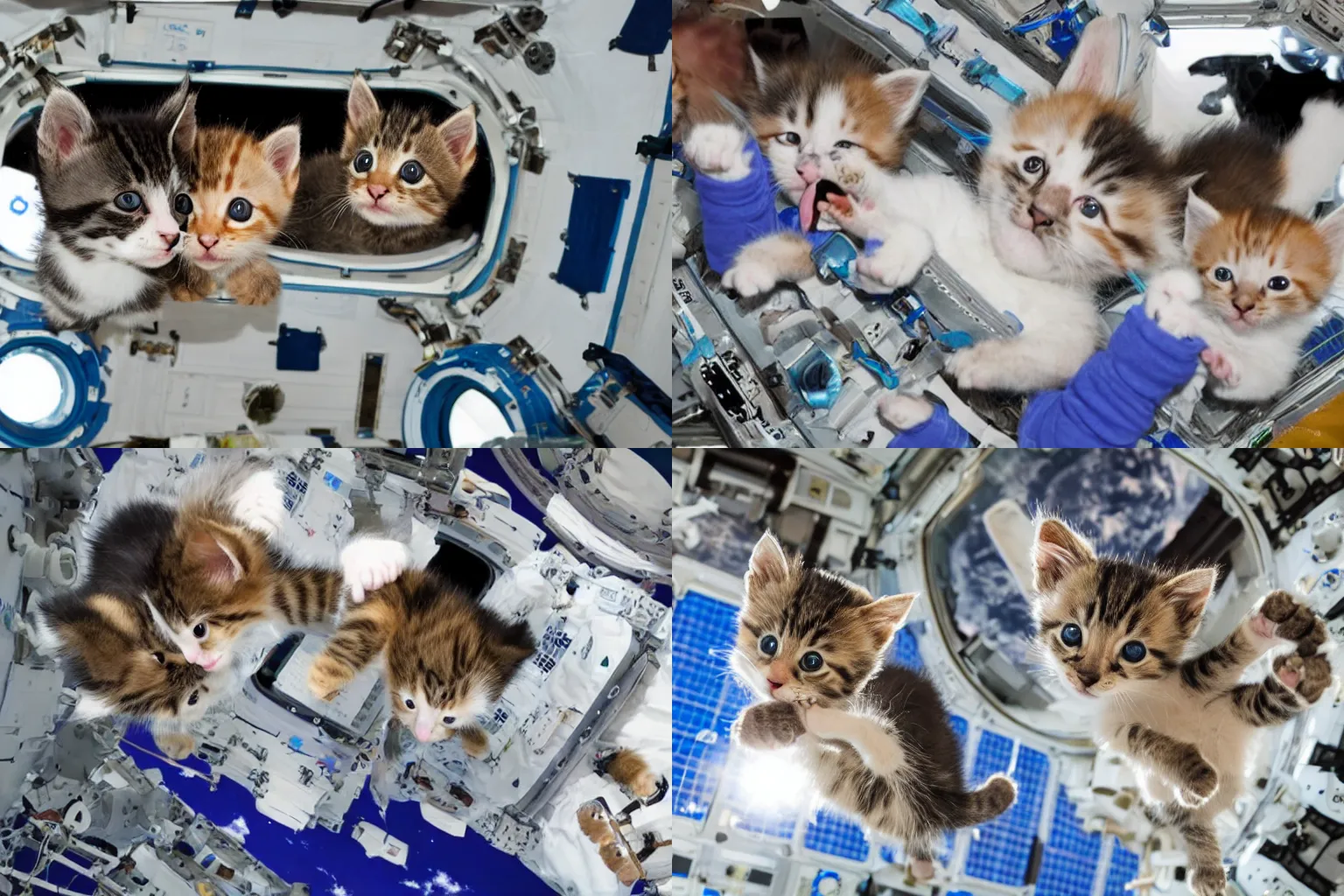 kittens playing on the International Space Station | Stable Diffusion ...