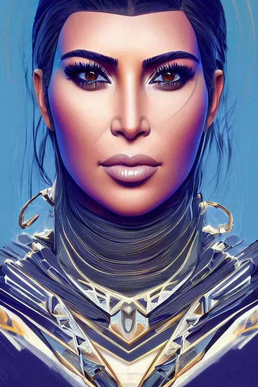 symmetry!! portrait of kim kardashian in the style of | Stable ...