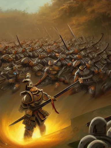 outnumbered samurai defending against a wall of pikes. | Stable ...