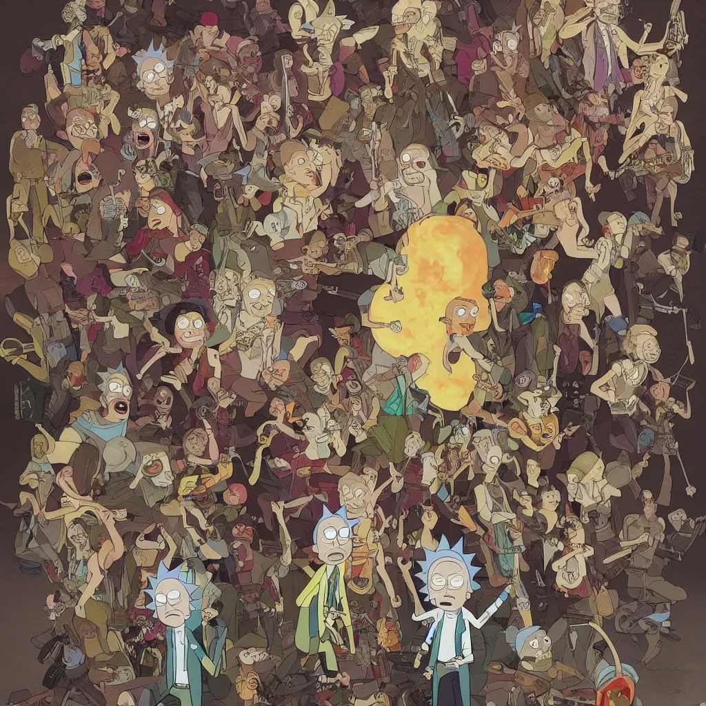Rick And Morty, highly detailed, digital painting, | Stable Diffusion ...