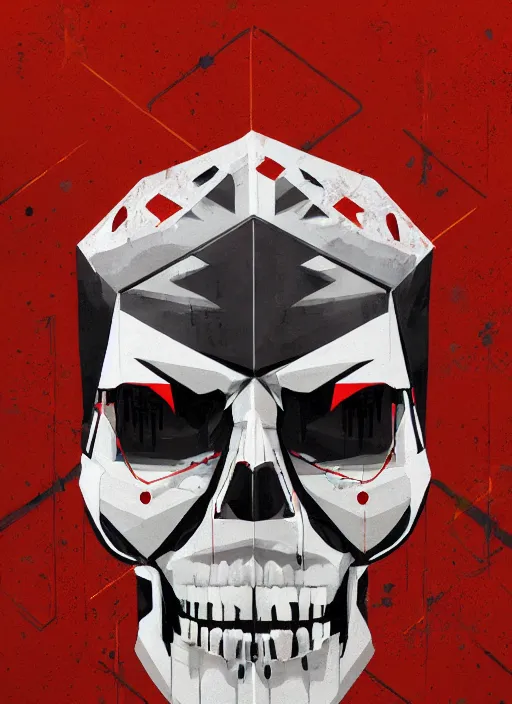 symmetry!! portrait of skull trooper from fortnite by | Stable ...